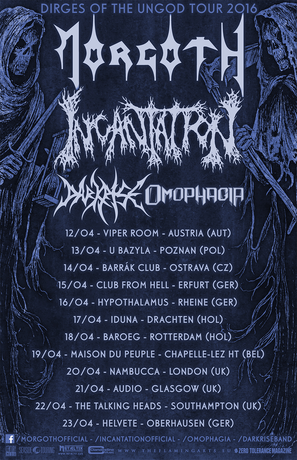 MORGOTH AND INCANTATION TOUR EUROPE IN APRIL – Iron Fist Magazine